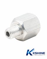 China Custom 6061-T6 Aluminum Automotive Sensor Housing and Threaded Adapter CNC Machined Components for Pressure, Temperature and Engine Management Systems for sale