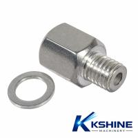 China Custom 6061-T6 Aluminum Automotive Sensor Housing and Threaded Adapter CNC Machined Components for Pressure, Temperature and Engine Management Systems for sale