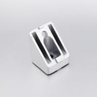 China 45 Degree Angle Connector T Slot Aluminum Extrusion 20x20 Corner Bracket with Cap for sale