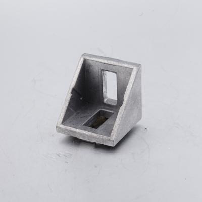 China 45 Degree Angle Connector T Slot Aluminum Extrusion 20x20 Corner Bracket with Cap for sale