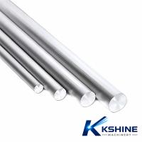 China Custom Precision Ground 6061 and 7075 Aluminum Round Bars for Linear Guide Shafts and CNC Machined Components, with Controlled Diameter Accuracy and Surface Finish for sale