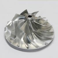 China 42/56mm 11 Blades Turbo Aluminum Billet Compressor Wheel CNC Machined A2000 Grade for sale