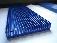 China 6061T6 Aluminum Heat Sink with CNC Precision Holes - 25μm Anodizing for LED & PCB Cooling for sale