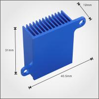 China Custom Design Extruded Aluminium Heat Sink Profile 40mm Blue Anodized 6000 Series T5 for sale