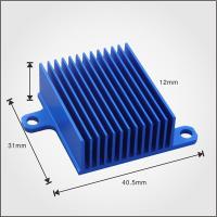 China Custom Design Extruded Aluminium Heat Sink Profile 40mm Blue Anodized 6000 Series T5 for sale