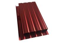 China 6063 Aluminum Housing CNC Machining Parts Anodized Aluminium Profile Red Color for sale
