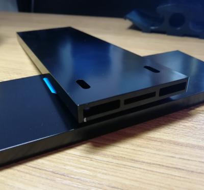 China CNC Drilling Machined Extruded Aluminum Profile High Precision Black Anodized for sale