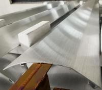 China 6063T5 Brushed Anodizing Aluminum Extrusion Profile 5.8M Length for Air Conditioner Panels with 12-15 Year Outdoor Lifespan for sale