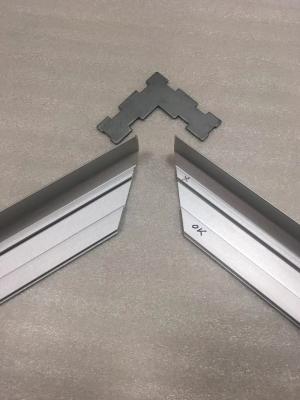 China Matt Silver Anodized LED Ceiling Light Aluminum Frame with 45 Degree Corner Key - 6063 Alloy, 6.6m Max Length for sale