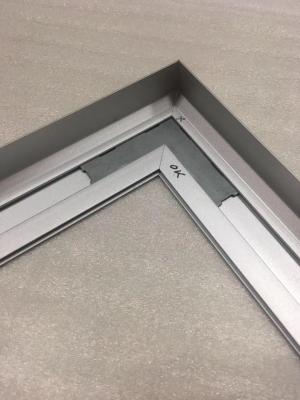 China 45 Degree Cut Aluminum Ceiling Light Frame 6063 Alloy with Natural Anodized Finish ±0.05mm Tolerance for sale