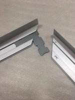 China 45 Degree Cut Aluminum Ceiling Light Frame 6063 Alloy with Natural Anodized Finish ±0.05mm Tolerance for sale