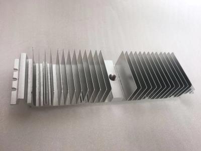 China CNC Machined Aluminum Heatsink 6063 T5 Deburred Threaded Holes for Cooling System for sale