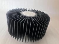 China Black Anodized Aluminum Extrusion Heatsink with 20:1 Aspect Ratio and CNC Machining for LED Cooling Systems for sale