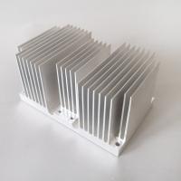 China Square AA6063 Aluminum Heatsink Profile 117x60x73mm with 10mm Baseplate for Electronics Cooling for sale