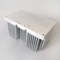 China Square AA6063 Aluminum Heatsink Profile 117x60x73mm with 10mm Baseplate for Electronics Cooling for sale