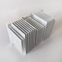 China Square AA6063 Aluminum Heatsink Profile 117x60x73mm with 10mm Baseplate for Electronics Cooling for sale
