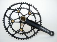 China 7075 Aluminum Alloy Highway Crankset 53/39T Bike Gear for Road Bicycle for sale