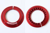 China CNC Milling Light Aluminum Alloy Flywheel Cover Red Anodized with Laser Engraving - MIL-A-8625 Compliant for sale