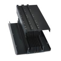 China Black Anodized Aluminum Heat Sink Profile 6063 T5 Electronic Cooling Extrusion for sale