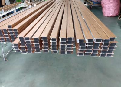 China 6063 T5 Aluminum Square Tube with PVC Wood Film - Heat Resistant to 150°C, Cold Resistant to -40°C for Furniture and Automotive Applications for sale