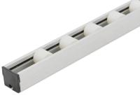 China Anodized Aluminum Sliding Roller Track Shelf System Conveyor 50mm for Pipe Rack for sale