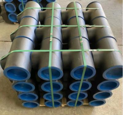 China Seamless Carbon Steel Pipe Tee Fitting Sch 40 WRAS for Gas Oil 1/2 to 24 Inch for sale