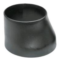 China SGS Metal Pipe Reducer , Black Painting MS Eccentric Reducer Pipe Fitting for sale