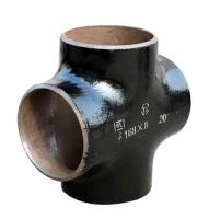 China Butt Weld Cross SCH40 ASTM A234 WPB 4 Way Cross Pipe Fitting for sale