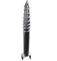 China 8 Inch Carbon Steel Helix Ground Screw Anchor for Fence Posts 160KN for sale