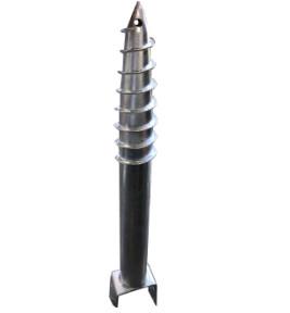 China 8 Inch Carbon Steel Helix Ground Screw Anchor for Fence Posts 160KN for sale