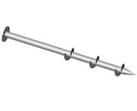 China Solar Ground Mounted 45KN 6000mm No Dig Ground Screw Anchor For Shed for sale