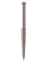 China Galvanized 40Cr Steel Helical Ground Screw Pile 3ft Lead Length 8-18in Helix for sale