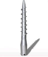 China Galvanized 40Cr Steel Helical Ground Screw Pile 3ft Lead Length 8-18in Helix for sale