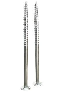 China Galvanized 40Cr Steel Helical Ground Screw Pile 3ft Lead Length 8-18in Helix for sale