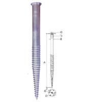 China Galvanized Ground Screw Pile Anchor 18 inch 600-3500mm Length Steel Q235 for sale