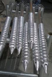 China Hot Dip Galvanized Steel Ground Screw 76mm OD 1000-3000mm Length Spiral Anchor for sale
