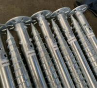 China ANSI B16.9 Spiral Earth Post Steel Ground Screw Piles OD76mm For Foundations for sale