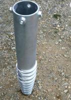 China Fixed Flange DIN 2615 Steel Ground Screw Earth Anchor Spiral Pile 160KN 4m Depth for sale