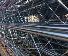 China Light Tubular Steel Truss Rafter DIN 2615 for Warehouse 50 Year Life Span for sale