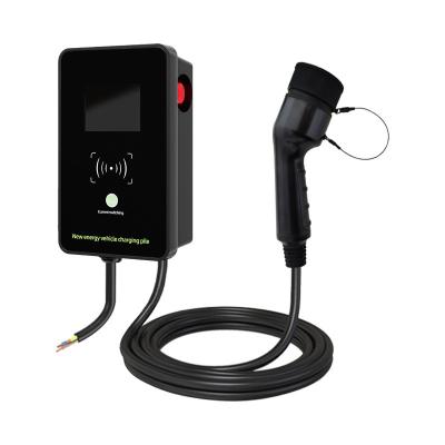 China European Standard Anti-Theft 32A Wall Mounted EV Charging Station with Swiping Card for sale
