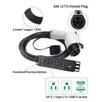 China American Standard CCS V2L Outdoor Discharge EV Charging Gun 15A AC250V Portable Socket for sale