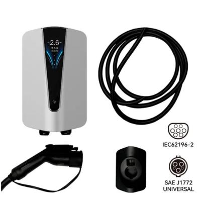 China European Standard 22V 7kW Wall Mounted EV Charger Type 2 AC 32A IP65 for sale