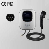China Wall Boxer Single Gun 32A 3 Phase EV Type 2 Chargers Wall Mounted for sale