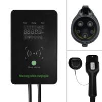 China American Standard 32A LED Display Wall Mounted EV Charging Station Multiple Gears for sale