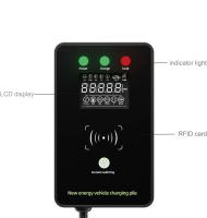 China 5 Gears Shift LED Screen Wall Mounted EV Charging Station 32A AC220V Adjustable Current for sale