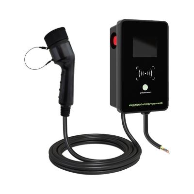China Dustproof 7kw Single Gun Wall Mounted EV Charging Station Multiple Protection for sale