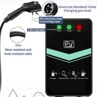 China American Standard AC 220V Wall Mounted EV Charging Station Customize Cable for sale