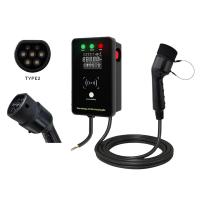 China AC 220V 32A Wall Mounted EV Charging Station with RFID Card and 4.3 Inch LED Screen for sale