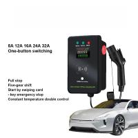 China LED Display Screen 7kw 5m Cable Wall Mounted EV Charging Station Single Gun for sale