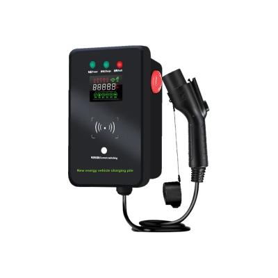 China Single Gun 40A Wall Mount EV Charger with LED Indicator Swiping Card IP67 for sale
